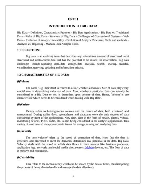 Unit 1 Big Data Analytics Fullpdf