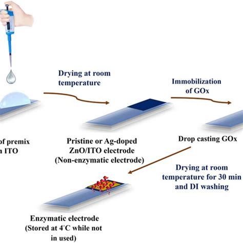 Sequential Schematic Diagram To Fabricate Enzymatic And Non Enzymatic Download Scientific