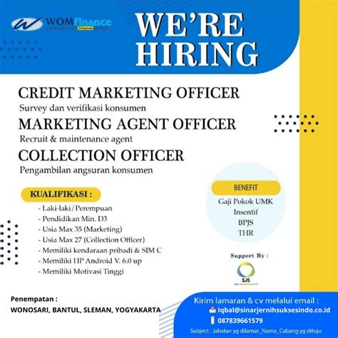 Lowongan Kerja Marketing Di Pt Sjs Sinar Jernih Suksesindo Lokerjogja Id