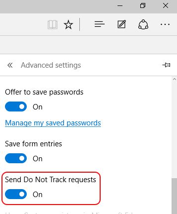 Edge Send Do Not Track Requests Why And How To Enable It