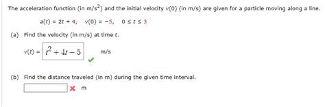 solved the acceleration function in ms2 ﻿and the initial