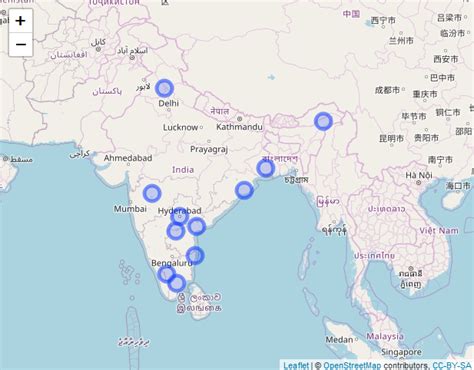 How Can I Plot Individual Data Points In A Map Using R Leaflet