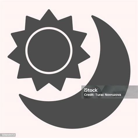 태양과 달 문 문 모양 아이콘입니다 낮과 밤 천문학 벡터 디자인 개념 흰색 배경에 단단한 스타일 그림 웹 및 응용 프로그램에 사용 Eps 10 0명에 대한 스톡 벡터 아트