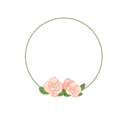 오리지널 핸드 드로잉 핑크 장미 일러스트 캐릭터 플 라 워 테두리 생화 테두리 장미 꽃 테두리 Png 일러스트 및 Psd 이미지 무료 다운로드 Pngtree