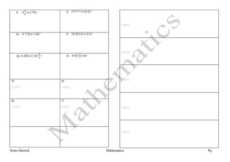 Mathematics Form 1 Chapter 1 Rational Numbers Integers Basic