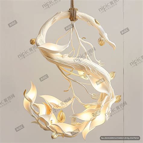 Ai创作图天鹅头吊灯 轻奢餐厅灯荷花灯 叶片型吊灯 4d金色线条艺术 轻奢餐厅灯羽毛 漩涡型吊灯 莲花金色吊灯 树枝形吊灯 锦鲤造型灯饰 鹿角