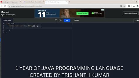 Java Programming Language Project 31 1 Year Of Java Created By