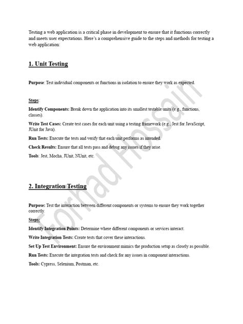 Step By Step Testing Process 1726785106 Pdf