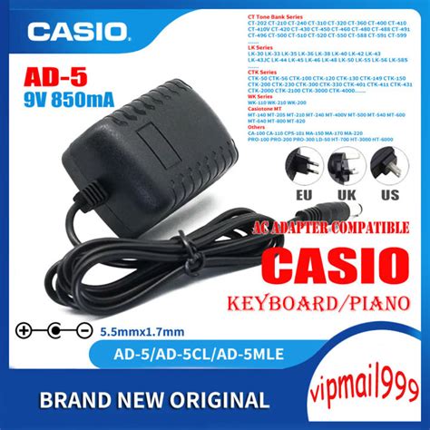 9v 850ma Dc 55mmx17mm Acdc Adaptor Adr 8 Ad 5 Pa 1c For Casio Ca 100