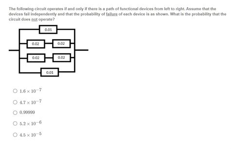 Solved The Following Circuit Operates If And Only If There Is Path Of
