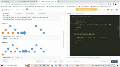 814 Binary Tree Pruning Python Youtube