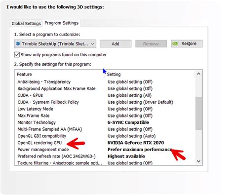 GPU Computer Settings Computer Advice SketchUp Community