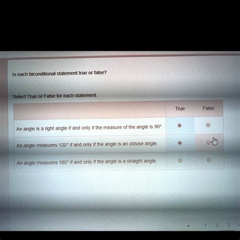Is Each Bioconditional Statement True Or False Is Each Biconditional Statement True Or False