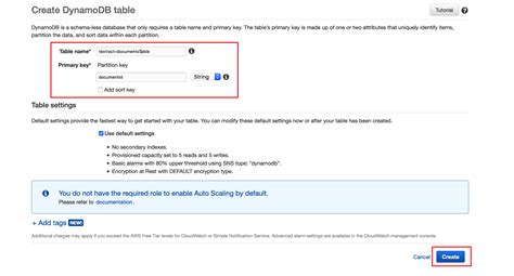 Create The Amazon Dynamodb Tables My Aws Workshop