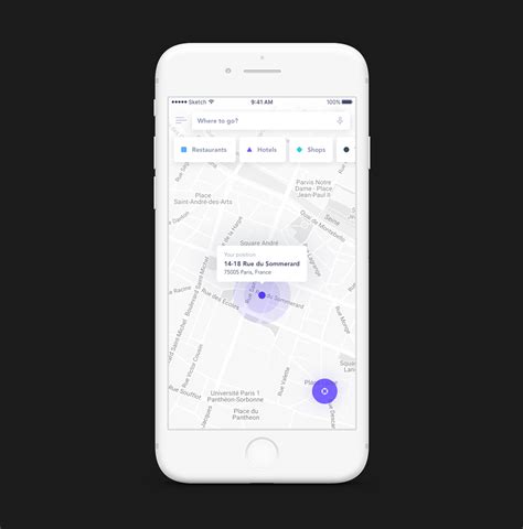 User Interface Map App Interaction Concept On Behance
