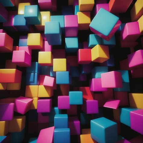 Premium Ai Image Abstract Cubes Background Generative Ai