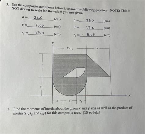 Solved Use The Composite Area Shown Below To Answer The