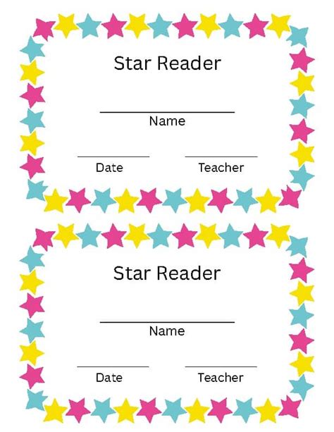 Star Reader Award By Hailey Kier Tpt