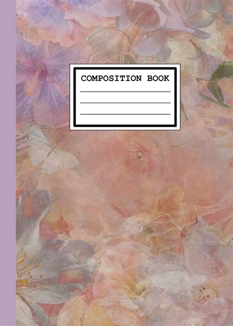 Composition Book Cover Ethereal Floral In 2025 Book Cover Design
