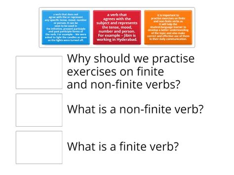 Finite And Non Finite Verbs Match Up