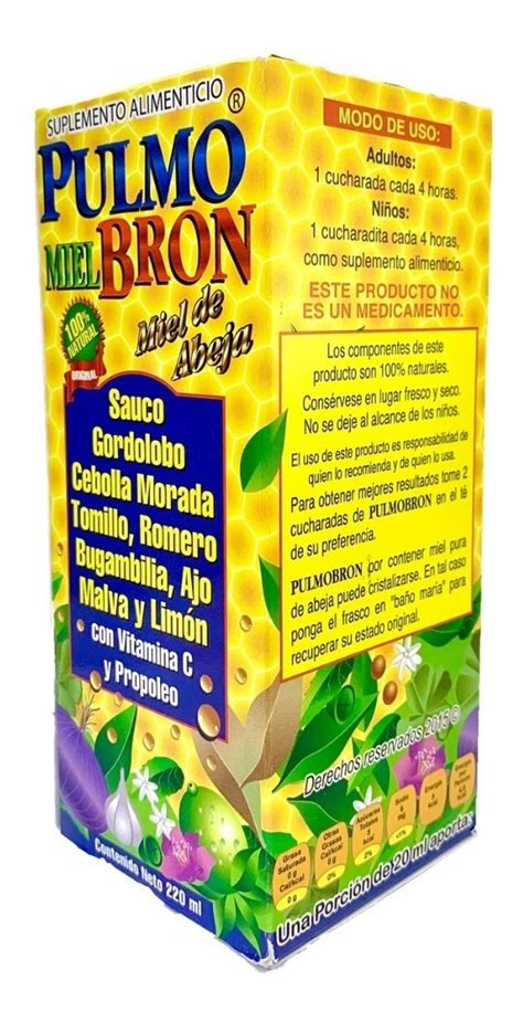 Jarabe Para La Tos Pulmo Bron Miel 220 Ml Set 10 Piezas Mercado Libre