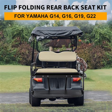 For Yamaha G14 G16 G19 G22 Golf Cart Flip Folding Rear Back Seat Kit