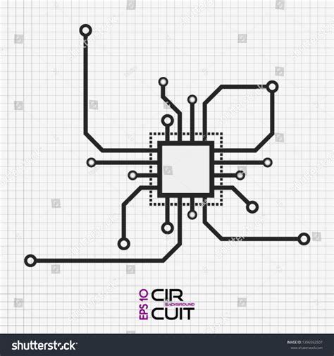 Circuit Board Chip Icon Abstract Flat Stock Vector Royalty Free 1396592507 Shutterstock