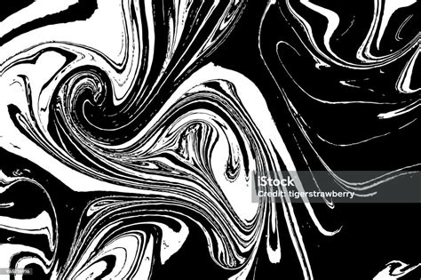 벡터 잉크 텍스처 수채화 손으로 그려진된 Ebru 터키 마블 아트 일러스트 레이 션 추상적인 배경 흰색과 검은색 아쿠아 인쇄 돌 또는 바위 텍스처 거친에 대한 스톡 벡터