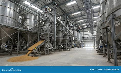 Grain Processing Plant Icon In The Frame Vector Illustration