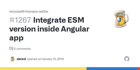 Integrate Esm Version Inside Angular App · Issue 1267 · Microsoftmonaco Editor · Github
