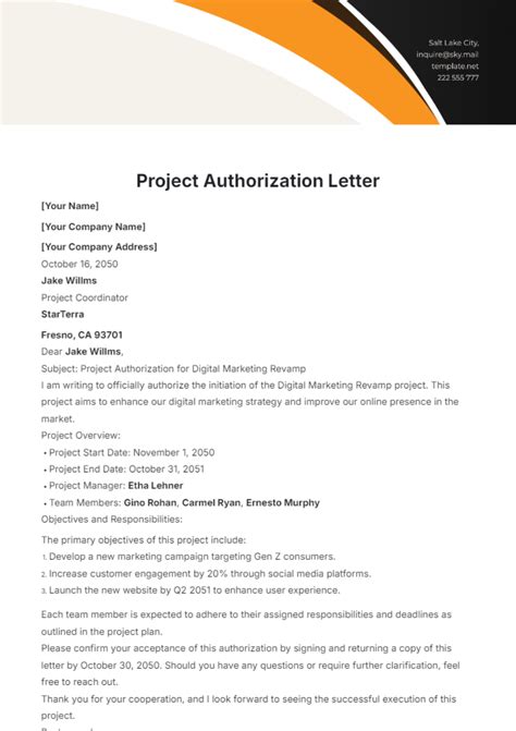 Free Authorization Letter Template To Edit Online