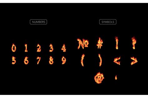 Fire Letters Font Animation Gk Mockups Store