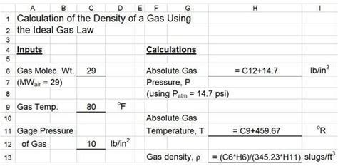 Use Excel Formulas For Orifice Venturi Meter And Ideal Gas Law Calculations