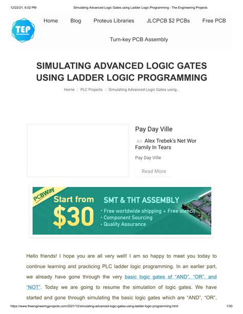 Pdf Simulating Advanced Logic Gates Using Ladder Logic Programming