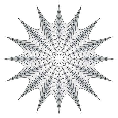 Radial Geometric Graphic With Distortion Effect Irregular Radiating Lines Pattern Stock Vector