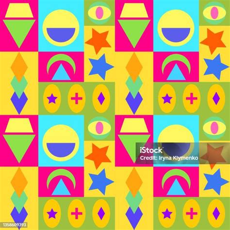 형상 모양이 있는 레트로 90년대 배경 웹 배경 포스터 아트 디자인 책 표지 광고 패브릭 용 인쇄를위한 추상적 인 기하학적 구성 바우하우스 컨셉 플랫 벡터 일러스트레이션