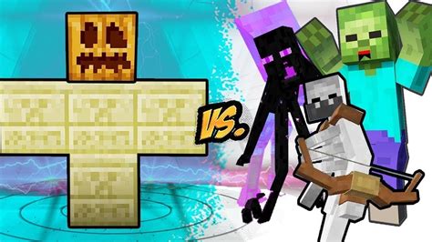 Sand Golem Vs Extra Golems In Minecraft Youtube