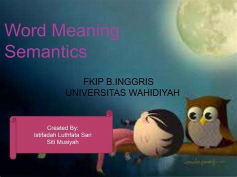 Semantics The Meaning Of Language Pptx
