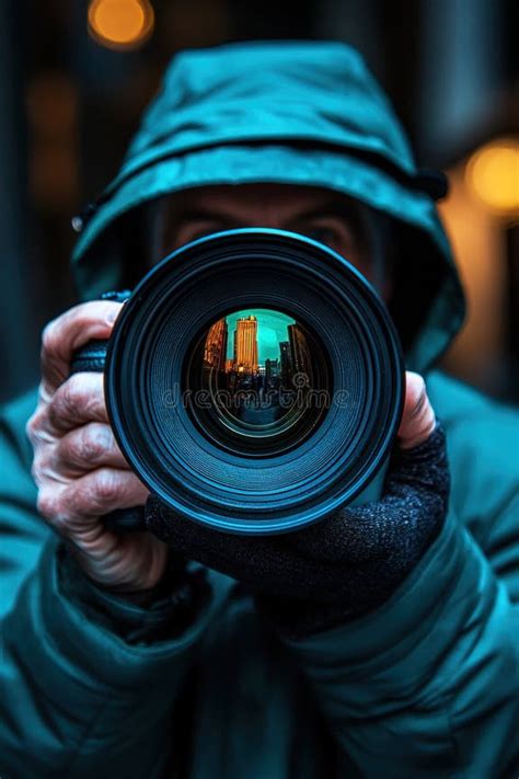 Capturing A Vibrant Cityscape Through A Camera Lens In A Creative
