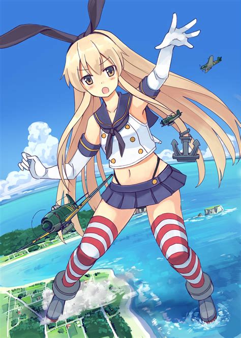 Safebooru 1girl O Aircraft Airplane Anchor Hair Ornament Animal Ears