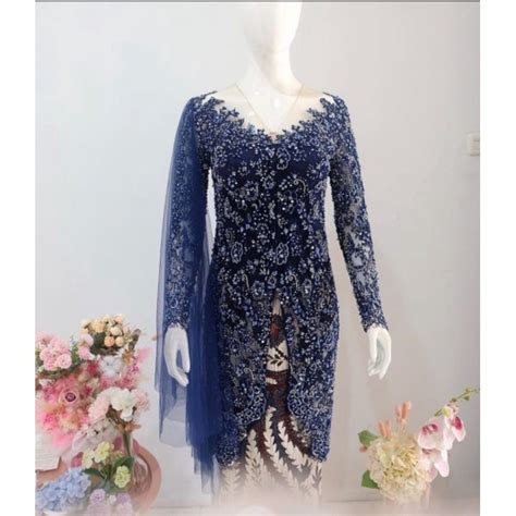 Jual Navy Kebaya Wisuda Kebaya Tunangan Kebaya Pesta Kebaya Kondangan
