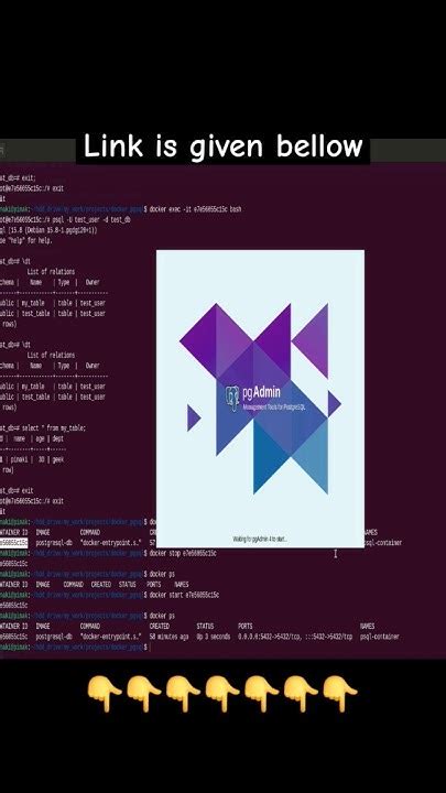 Docker Tutorial Postgresql Shorts Docker Postgresql Coding Youtube