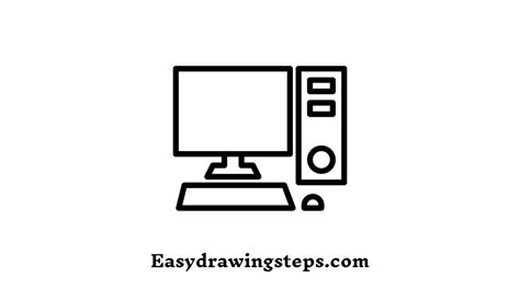 10 Easy Steps To Draw Computer Parts Drawing Easy Easy Drawing