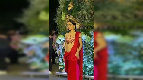 Urfi Javed Struggles In Her Bold Red Saree And Crown