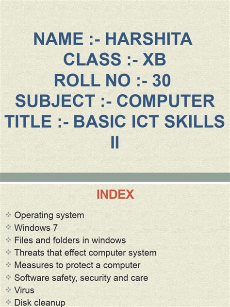 basic ict skills ii pdf computer virus malware