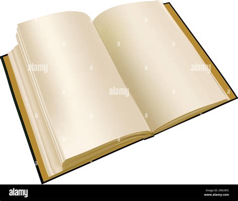 Old Open Book With Blank Pages Stock Vector Images Alamy