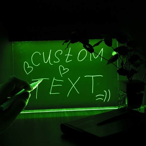 Custom Message Light Board Diy Acrylic Board Led Note Board Etsy