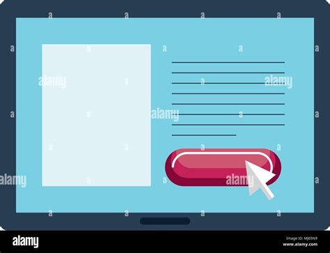 Tablet With Arrow Cursor Stock Vector Image And Art Alamy