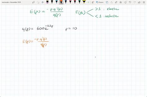 Solved For Each Demand Function D P A Find The Elasticity Of Demand