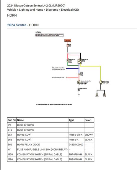 Nissan Sentra L4 20l Mr20dd 2024 Wiring Diagrams